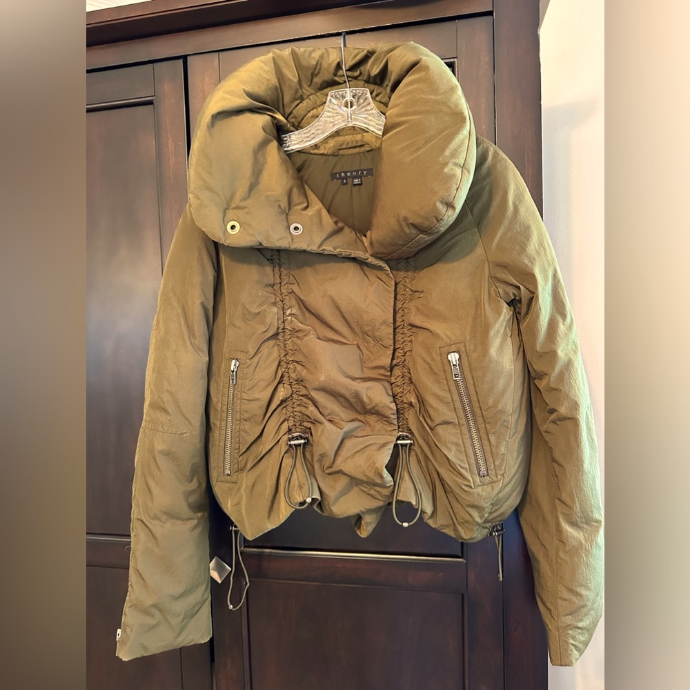 Theory Bomber Down Puffer Jacket - Gem